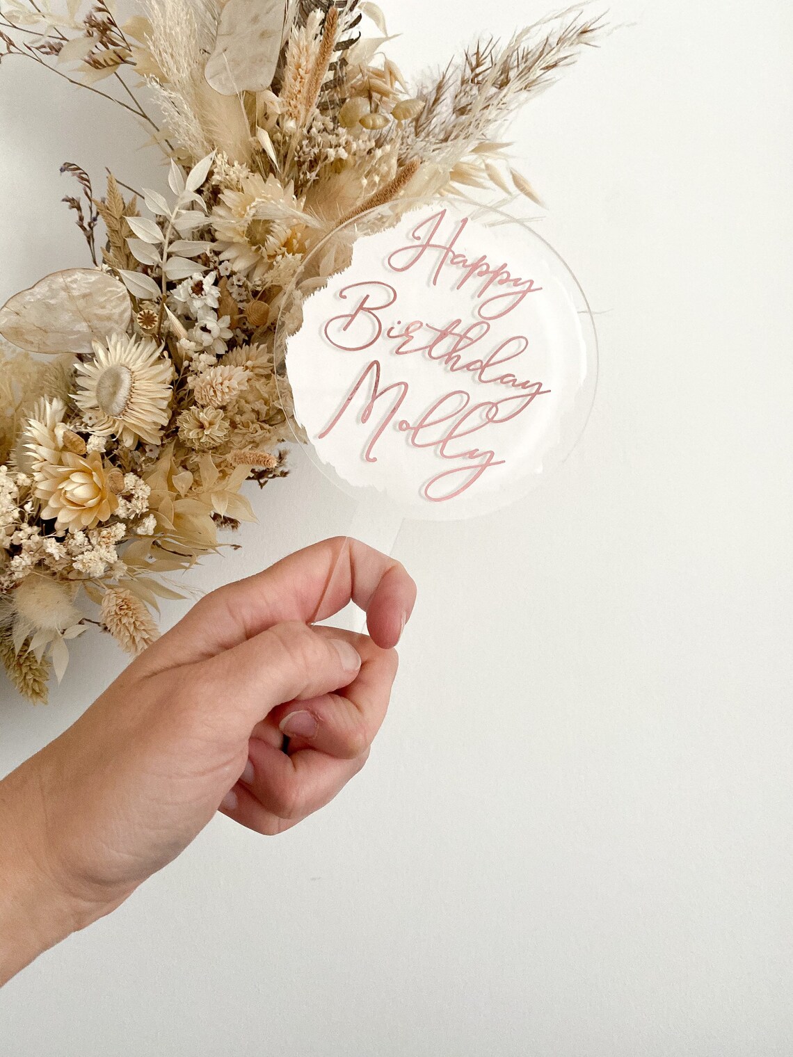 Acrylic Birthday Cake Topper With Paint Splash, Birthday Cake Topper ...