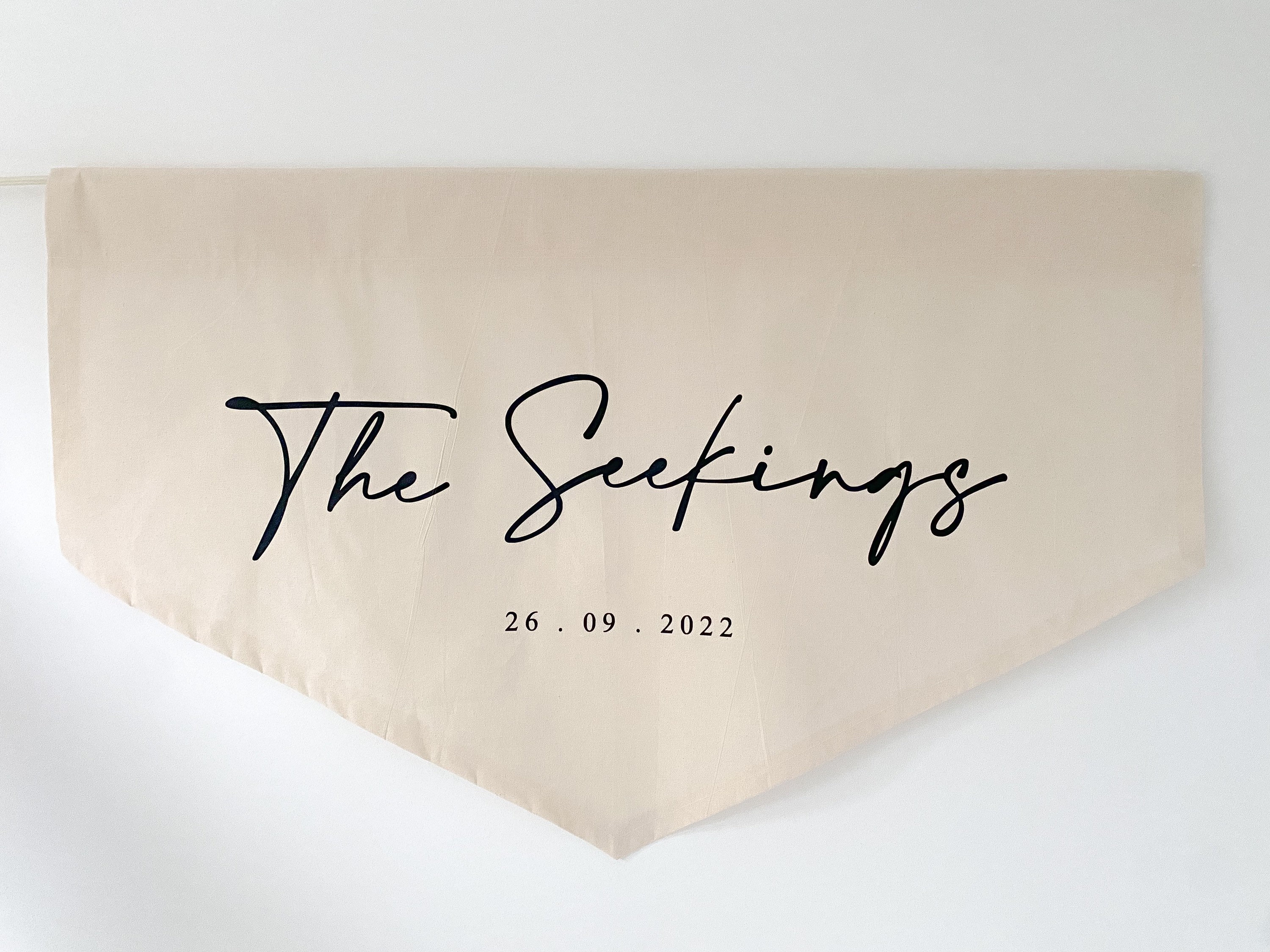 Extra Large - Personalised Names Couples Family Banner Flag , Wall ...