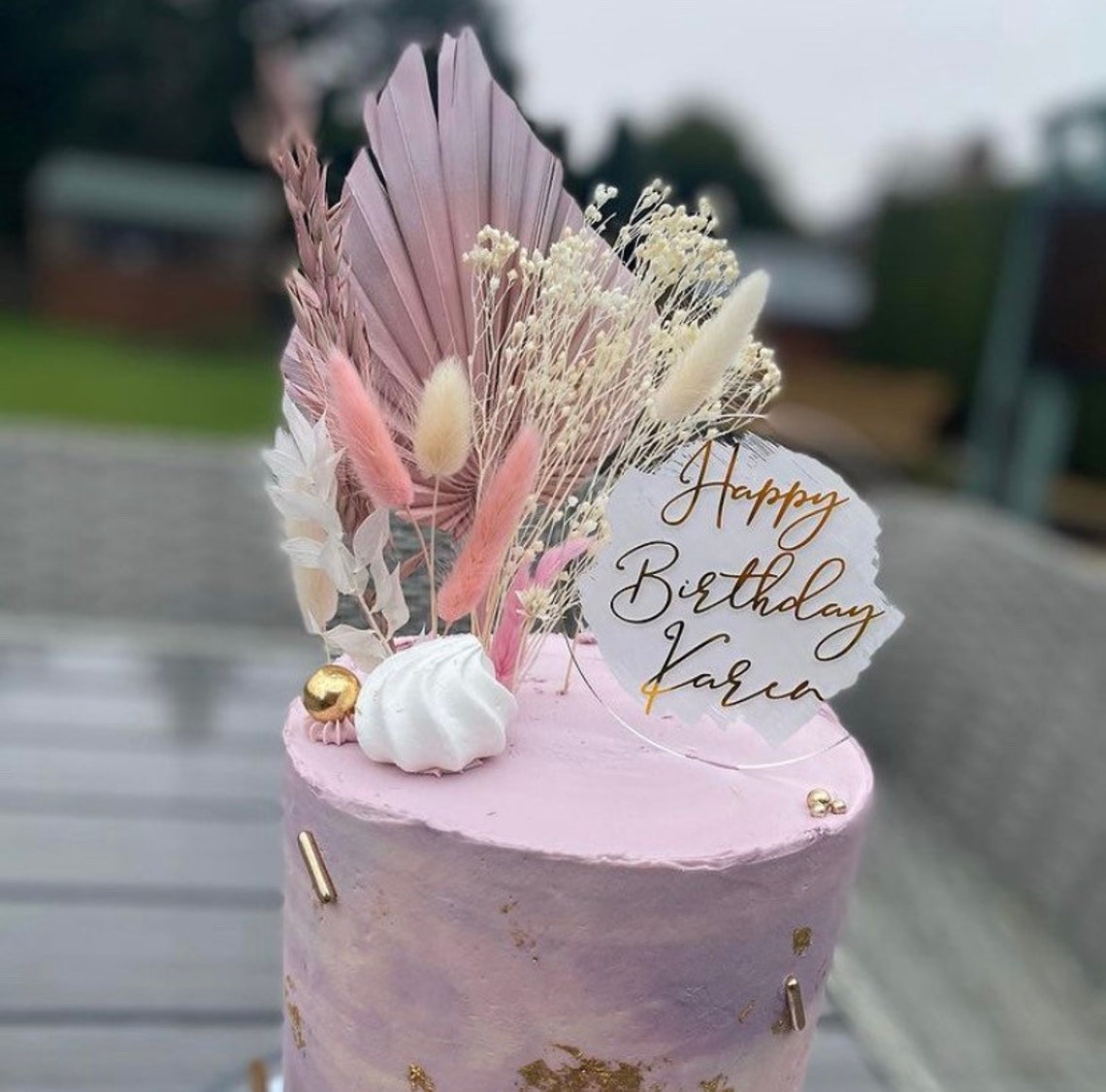 Acrylic Birthday Cake Topper With Paint Splash, Birthday Cake Topper ...