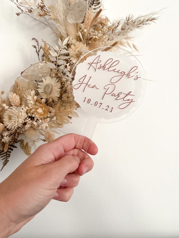 Acrylic Hen Party Cake Topper Cake Topper. Future Mrs | Etsy