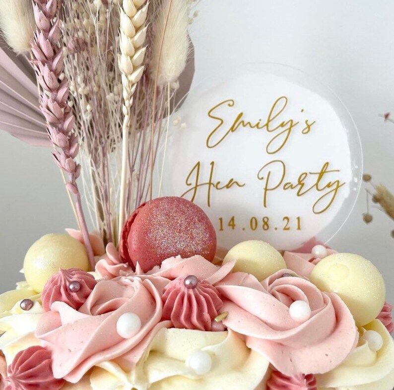 Acrylic Hen Party Cake Topper Cake Topper. Future Mrs | Etsy