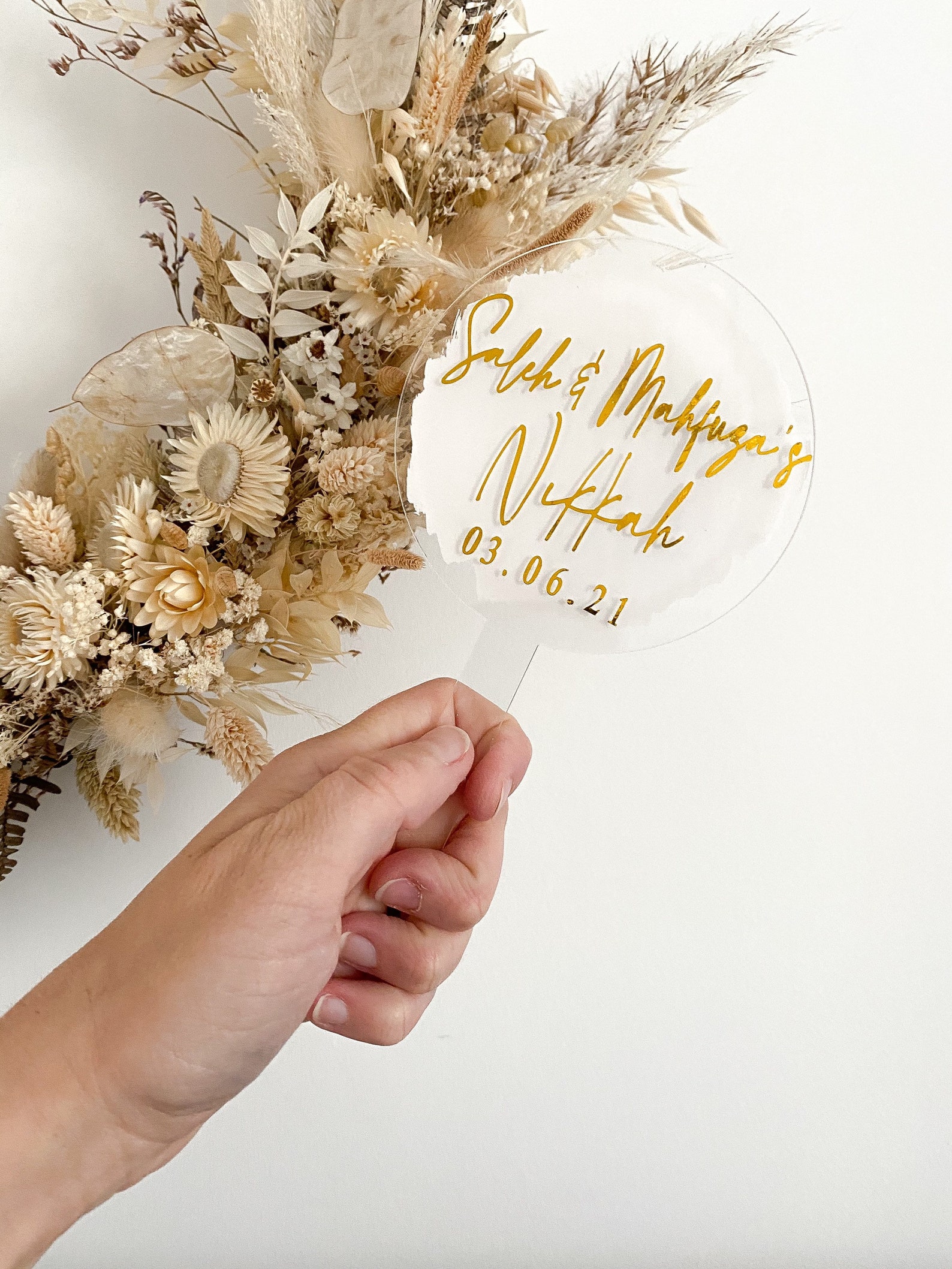 Acrylic Nikkah / Wedding Cake Topper, Perspex Acrylic Cake Topper ...