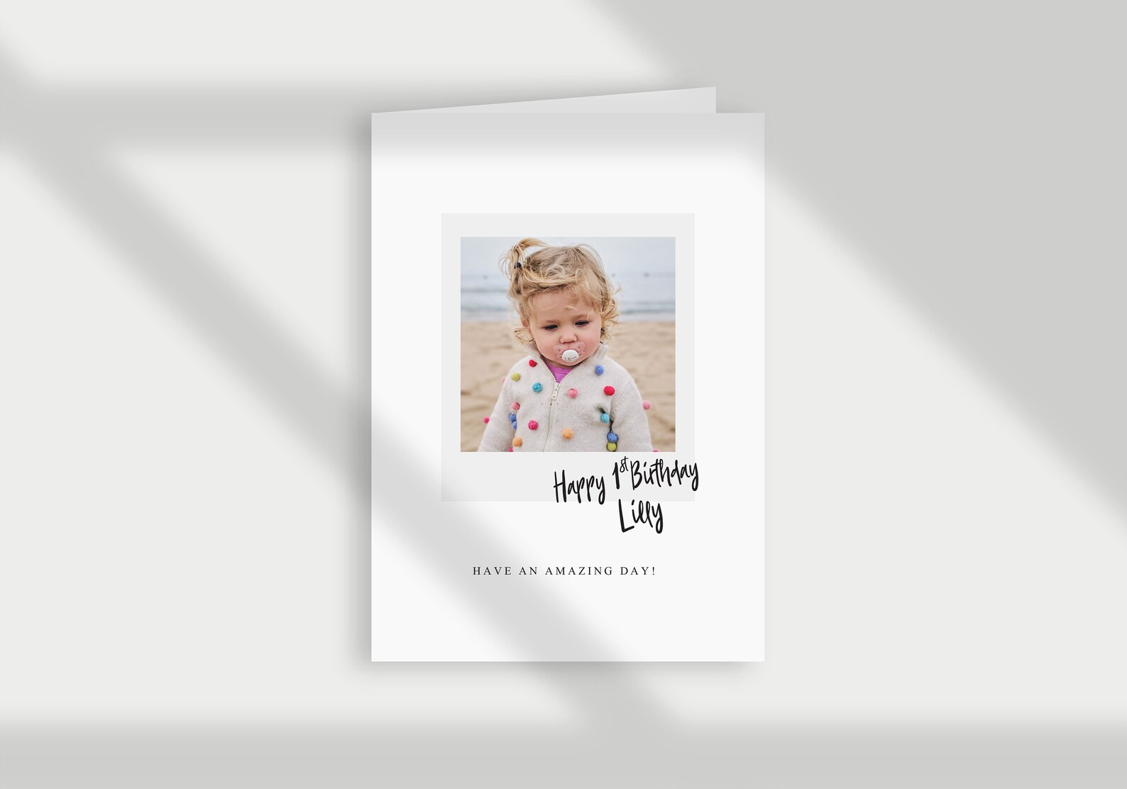 Happy Birthday Age Birthday, Polaroid Style Card, Personalised Name ...