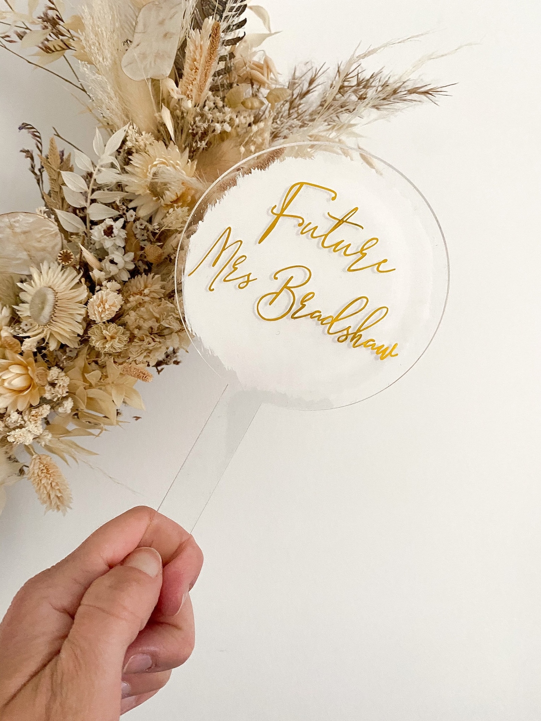 Acrylic Future Mrs, Hen Do Bridal Shower Cake Topper, Hen Party Cake ...