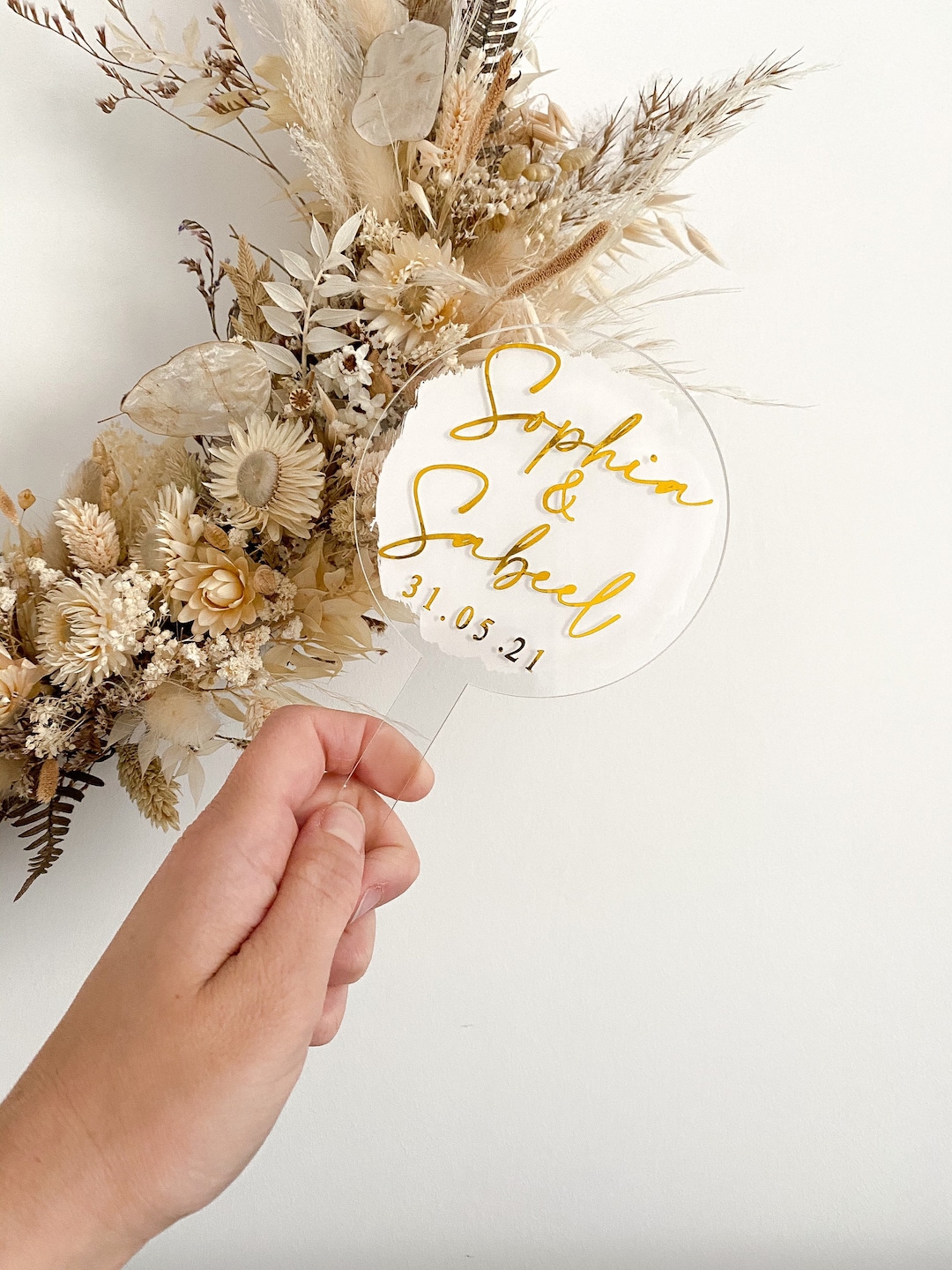 Acrylic Wedding Cake Topper, Perspex Acrylic Cake Topper, Personalised ...