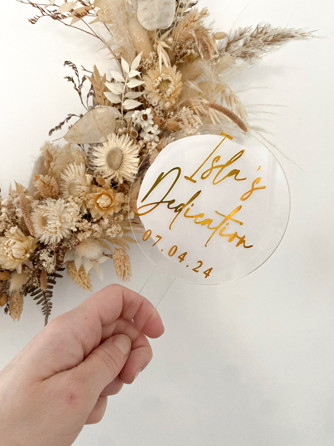 Acrylic Dedication Cake Topper Bold Script Style, Dedication Cake ...