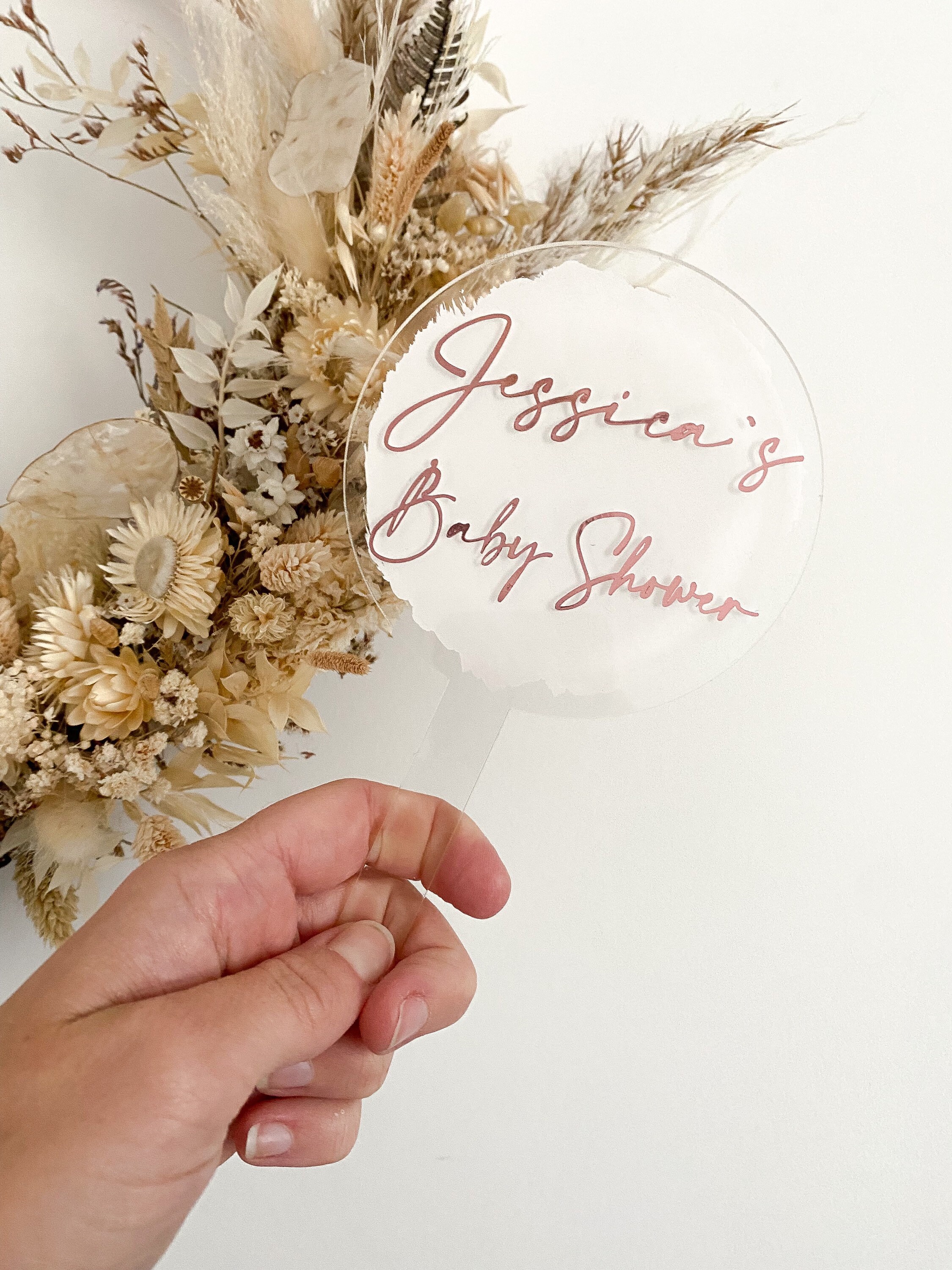 Acrylic Baby Shower Cake Topper, Cake Topper, Perspex Acrylic Cake ...