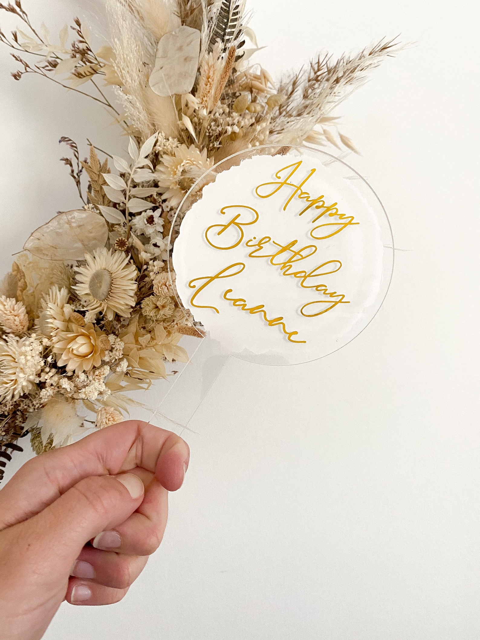 Acrylic Birthday Cake Topper With Paint Splash, Birthday Cake Topper ...