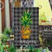 Personalized Pineapple Garden Flag Black and White Stripe | Etsy