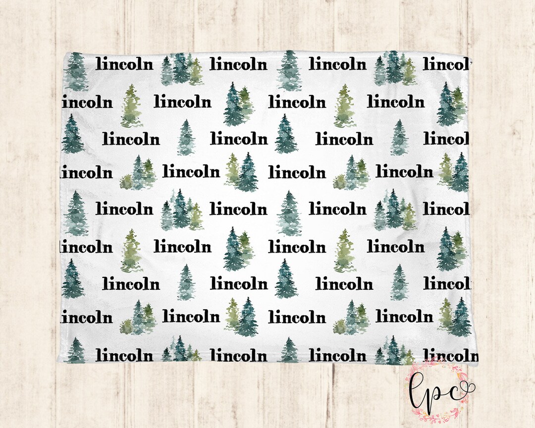Personalized Baby Blanket - Spruce Tree Personalized Blanket ...