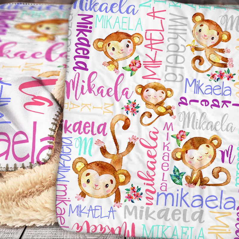 Monkey Theme Blankets - Etsy