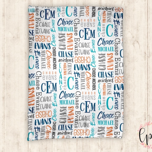 Personalized Baby Name Blanket Baby Blanket Name Pattern - Etsy