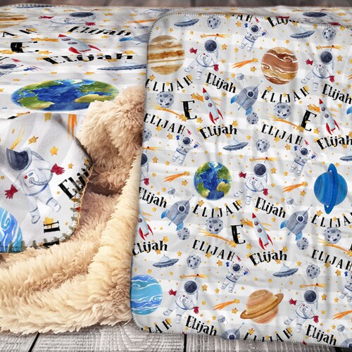 Moon Baby Quilt Outer Space Nursery Theme Celestial Nursery | Etsy