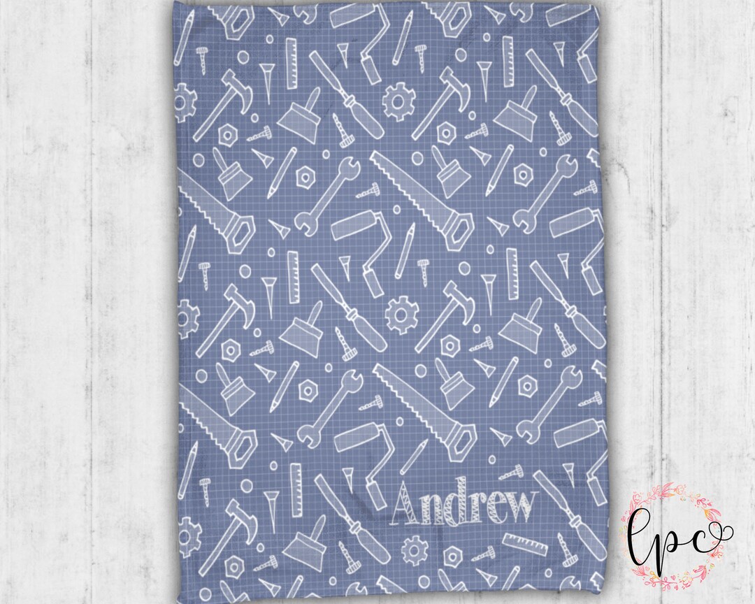 Personalized Baby Blanket - Tool Personalized Blanket - Name Blanket ...