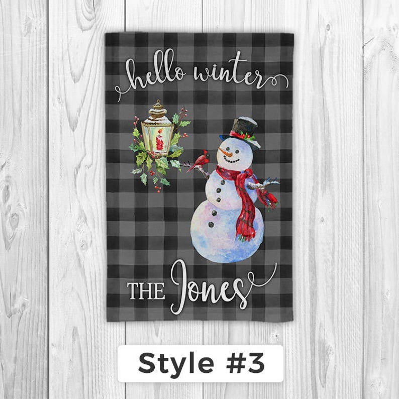 Personalized Christmas Garden House Flag - Vintage Christmas Truck and ...