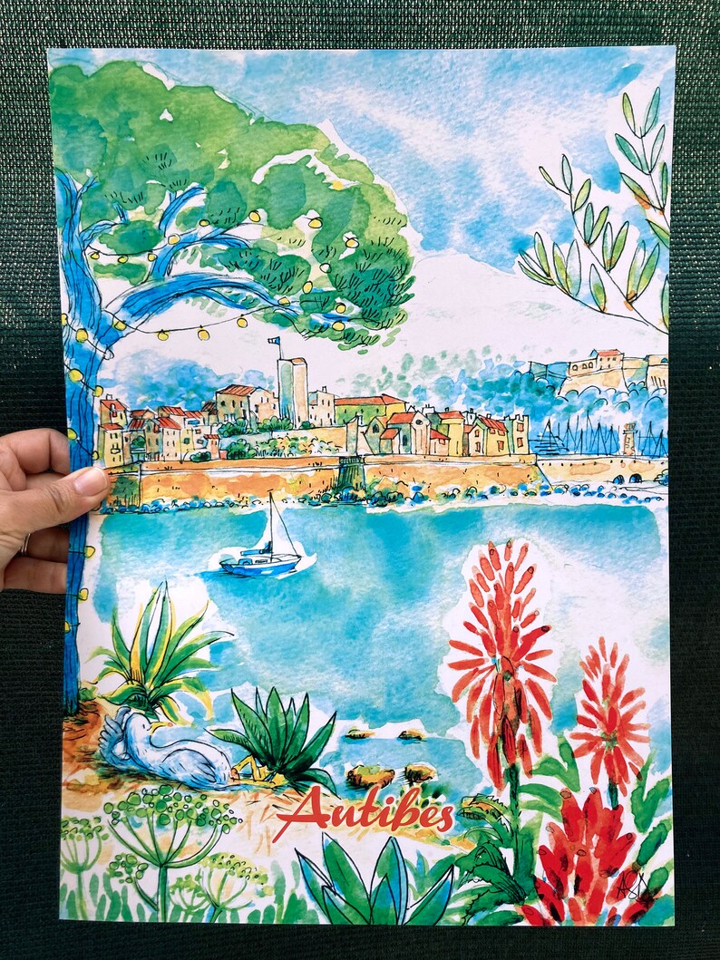 Antibes Poster, Holidays Côte D'azur, Remparts Antibes, Farniente ...