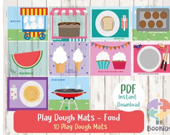 Printable Play Dough Mats for Kids, Playdough Activity Mats for ...
