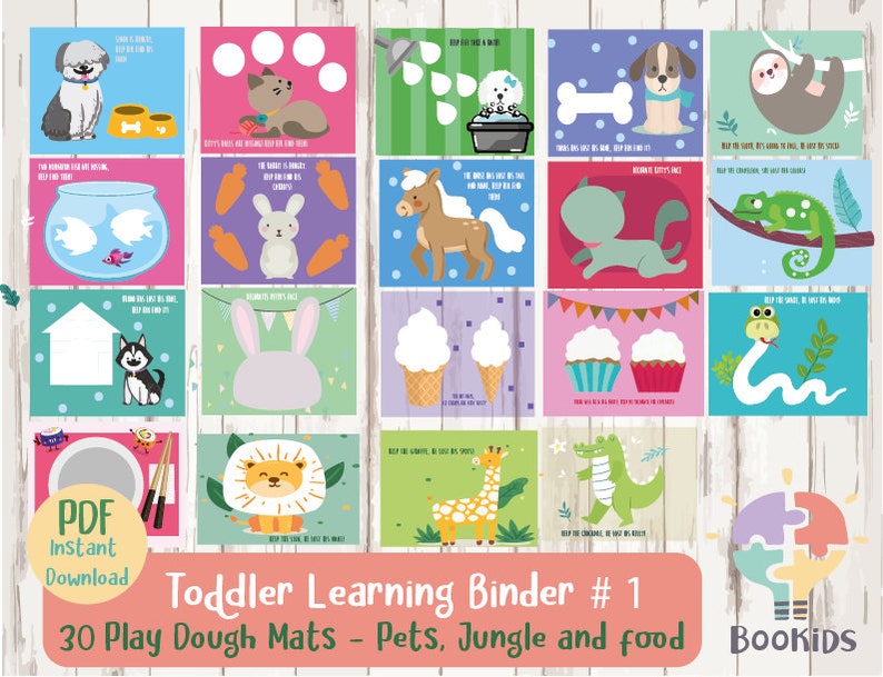 Printable DIY Toddler Busy Binder -quiet Book of Learning and ...