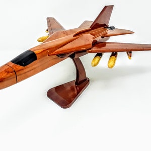 F111 Aardvark Fighter Jet Wooden Model Made of Mahogany Wood - Etsy