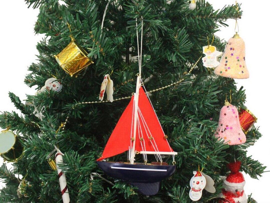 Wooden American Paradise Model Sailboat Christmas Tree Ornament - Etsy
