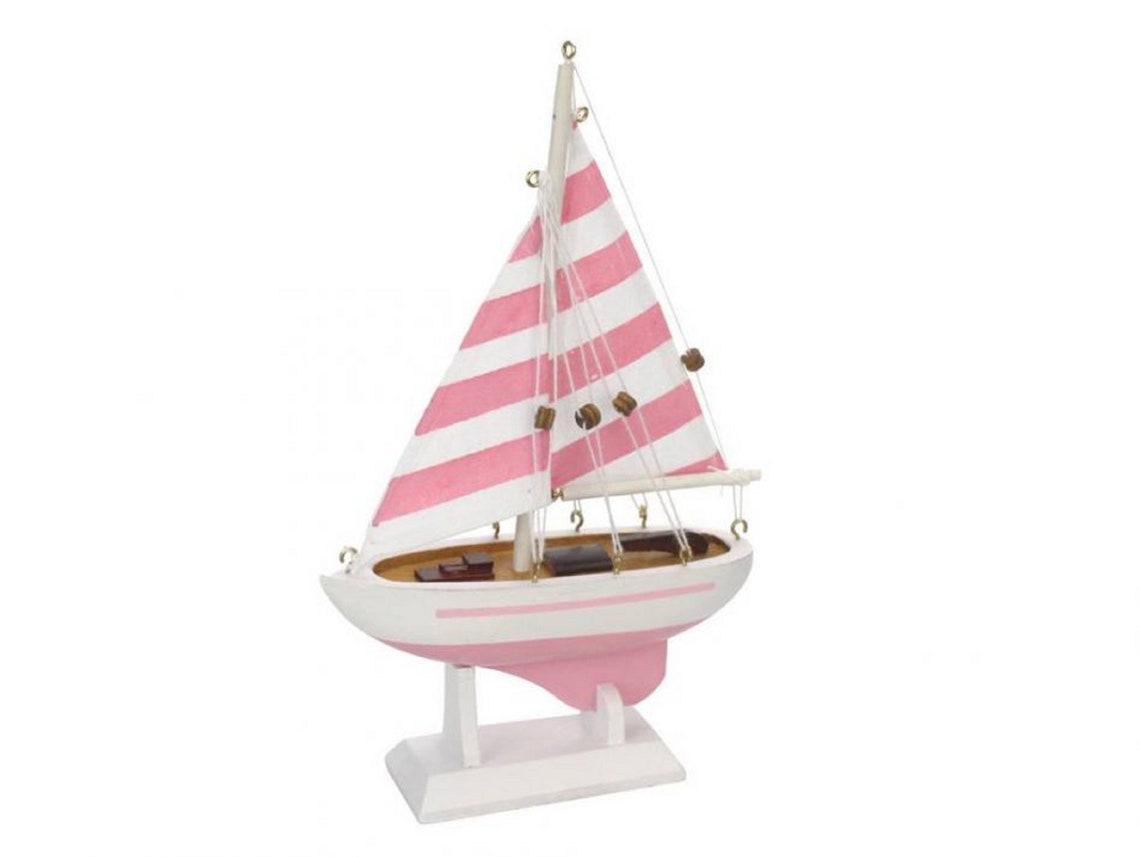 Wooden Pretty in Pink Model Sailboat 9 - Etsy