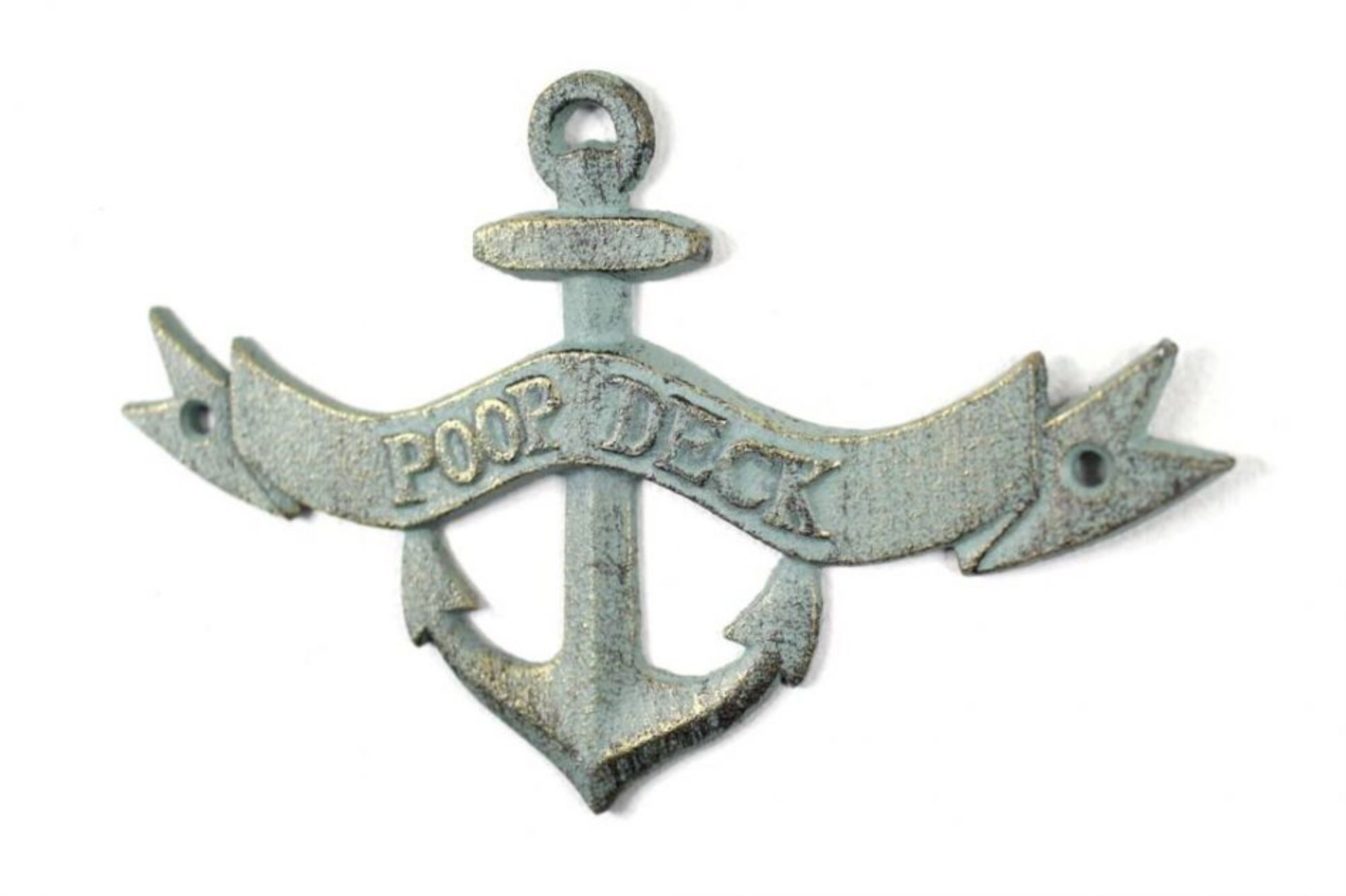 Bronze Cast Iron Poop Deck Anchor Sign 8 - Etsy