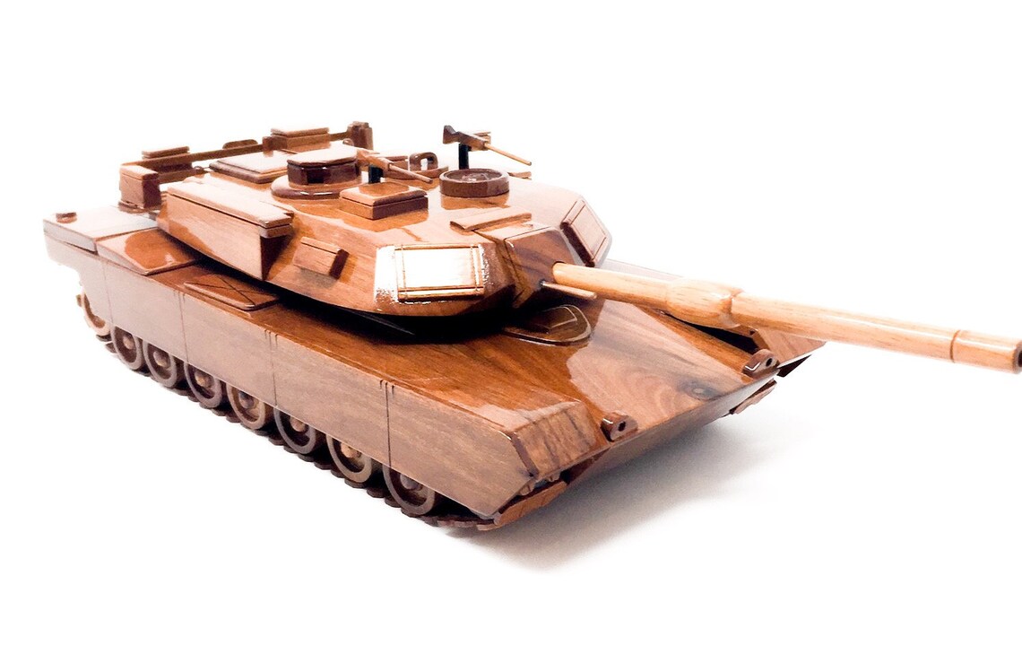 M1A1 Abrams Tank Wooden Model Made of Mahogany Wood | Etsy
