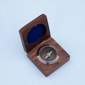 Copper Desk Compass With Rosewood Box 3 - Etsy
