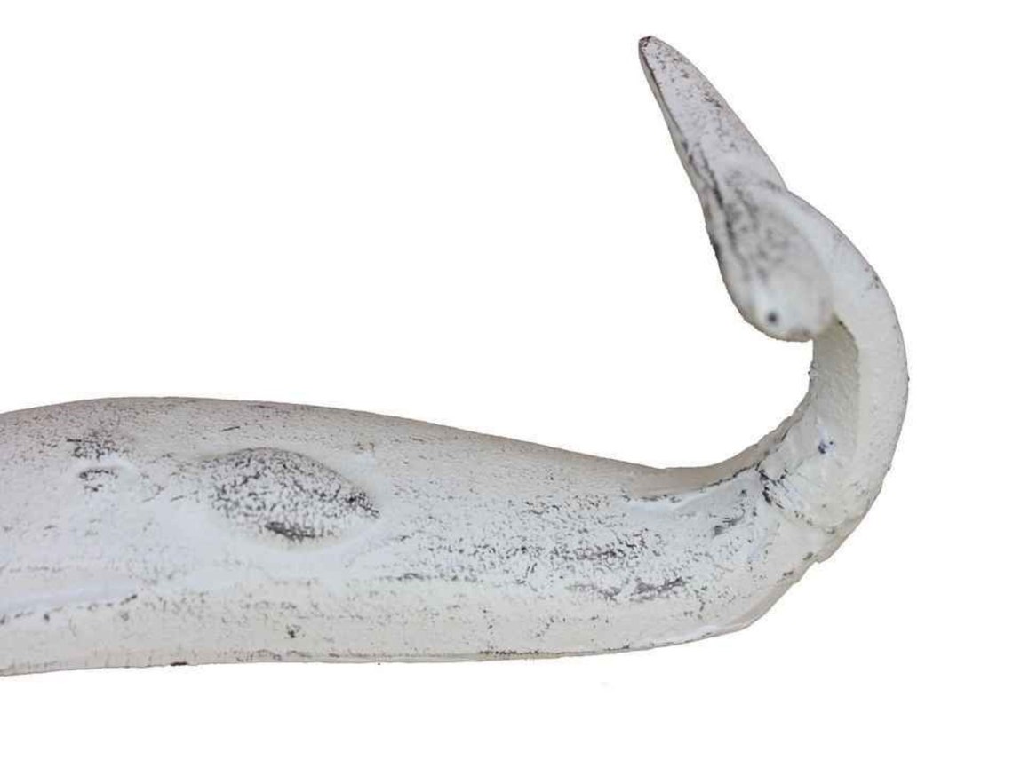 Whitewashed Cast Iron Whale Hook 6 - Etsy