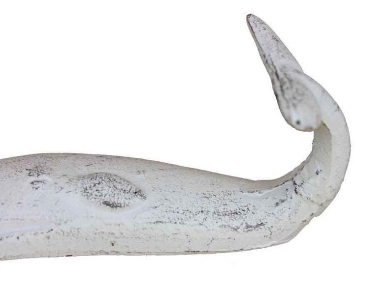 Whitewashed Cast Iron Whale Hook 6 - Etsy