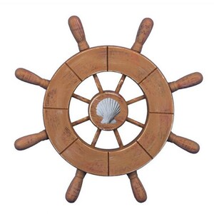 Ship Wheel With Seashell 9 - Etsy