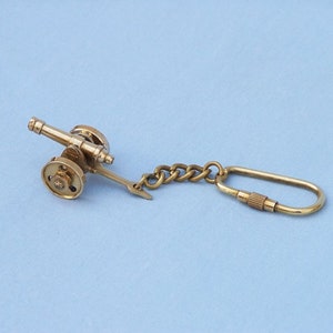 Solid Brass Cannon Key Chain 5 - Etsy