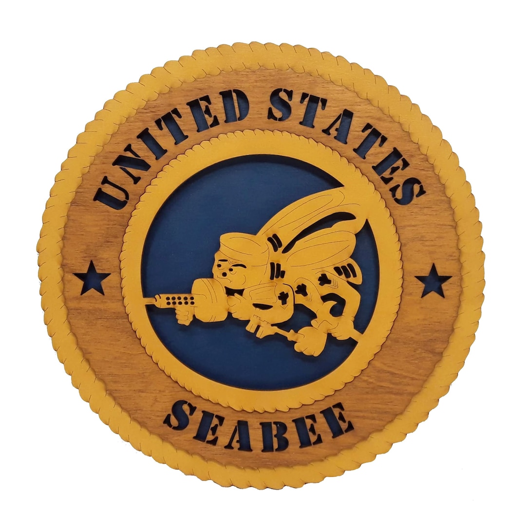 Seabee Wall Plaque Wooden Model - Etsy