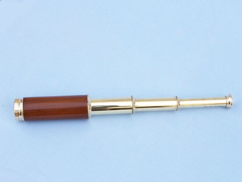 Deluxe Class Solid Brass Wood Captain's Spyglass - Etsy