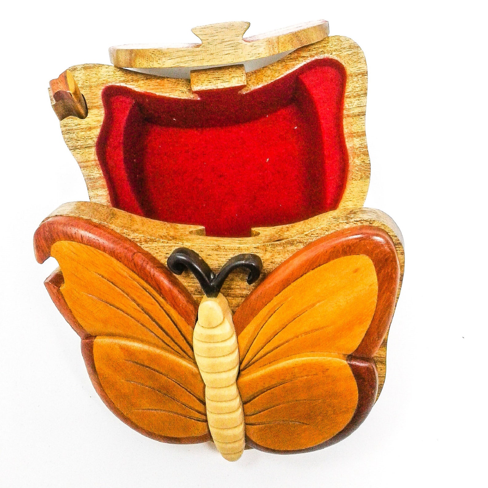 Butterfly Wooden Puzzle Box Made of Wood Gift - Etsy