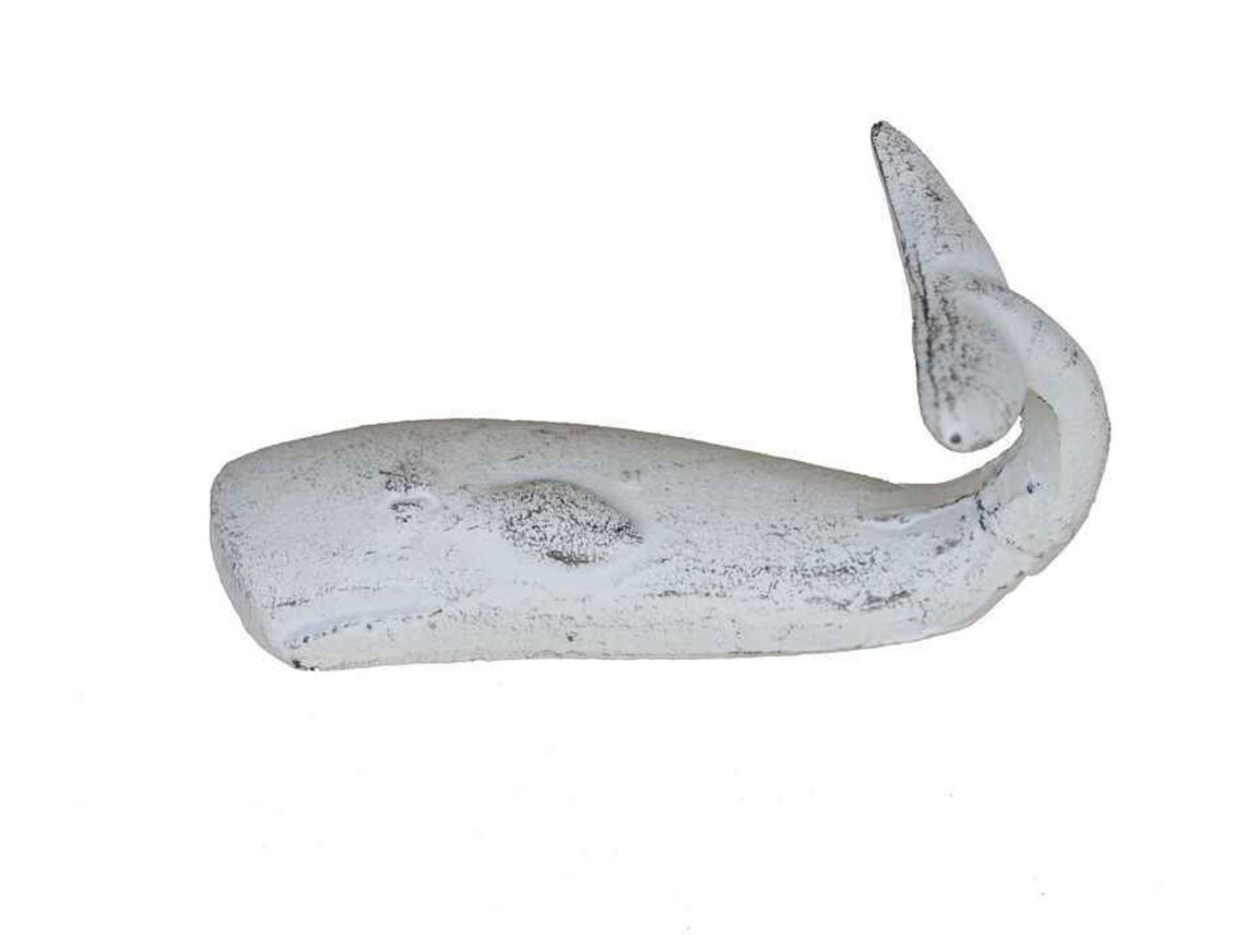 Whitewashed Cast Iron Whale Hook 6 - Etsy