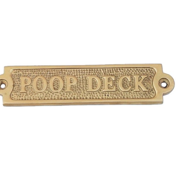 Poop Deck Sign - Etsy