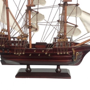 Wooden John Gow's Revenge White Sails Pirate Ship Model - Etsy