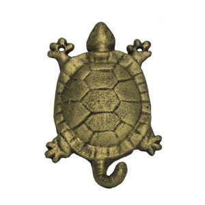 Rustic Gold Cast Iron Turtle Hook 6 - Etsy
