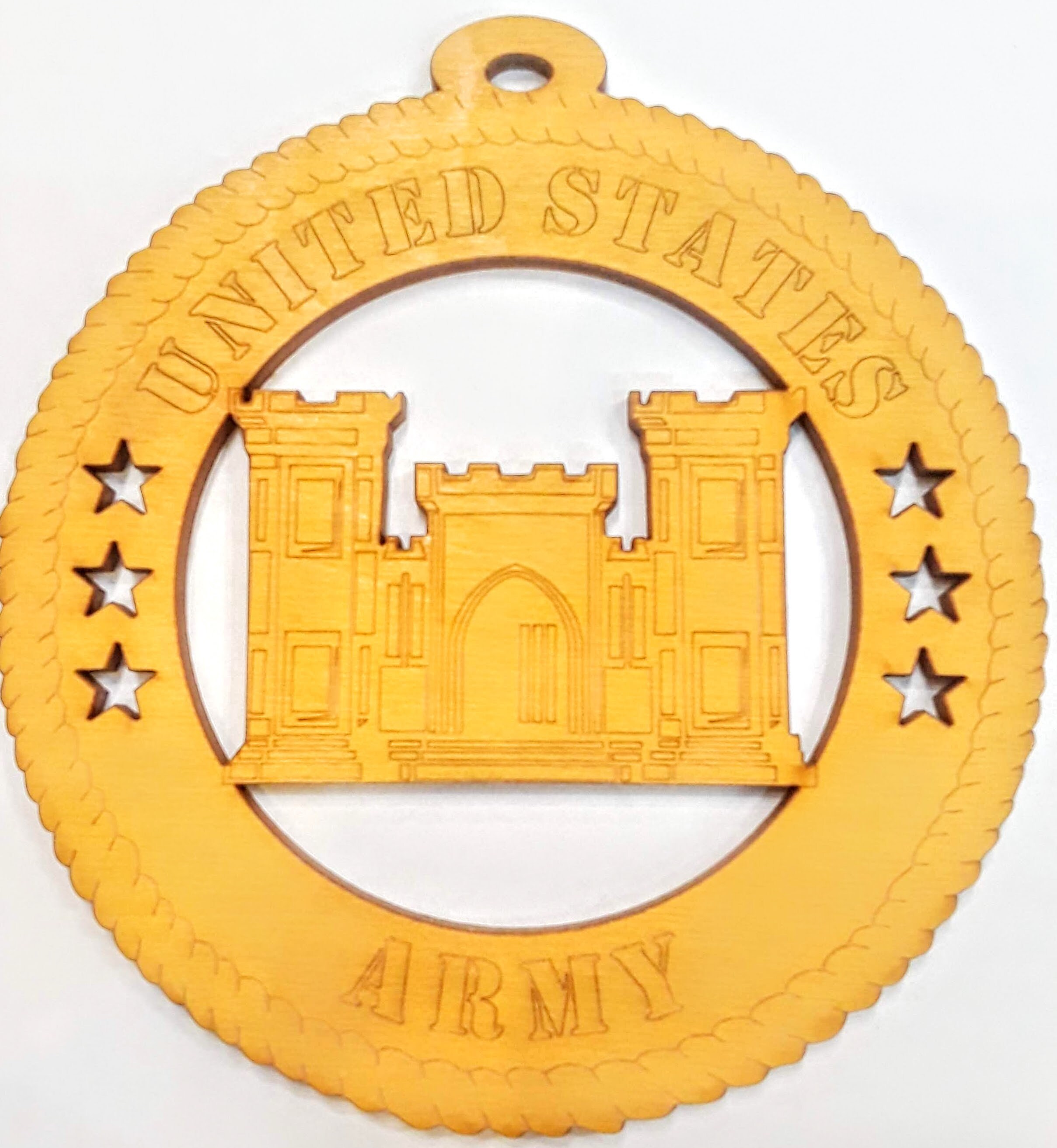 United States Army Castle Wooden Ornament - Etsy