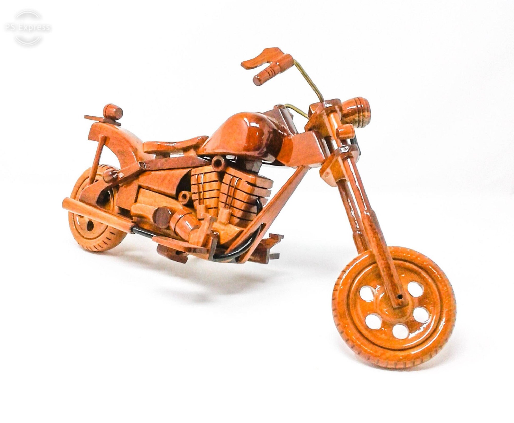 Chopper Motorcycle Wooden Model Made of Mahogany Wood | Etsy