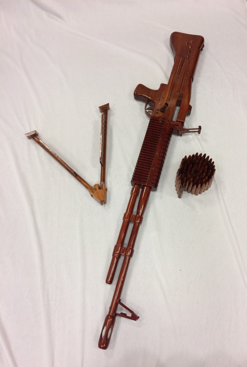 M-60 Machine Gun Wooden Model-Made of Mahogany Wood | Etsy