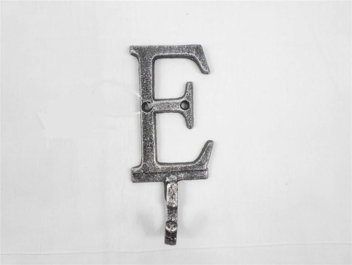 Cast Iron Letter E Alphabet Wall Hook 6 - Etsy