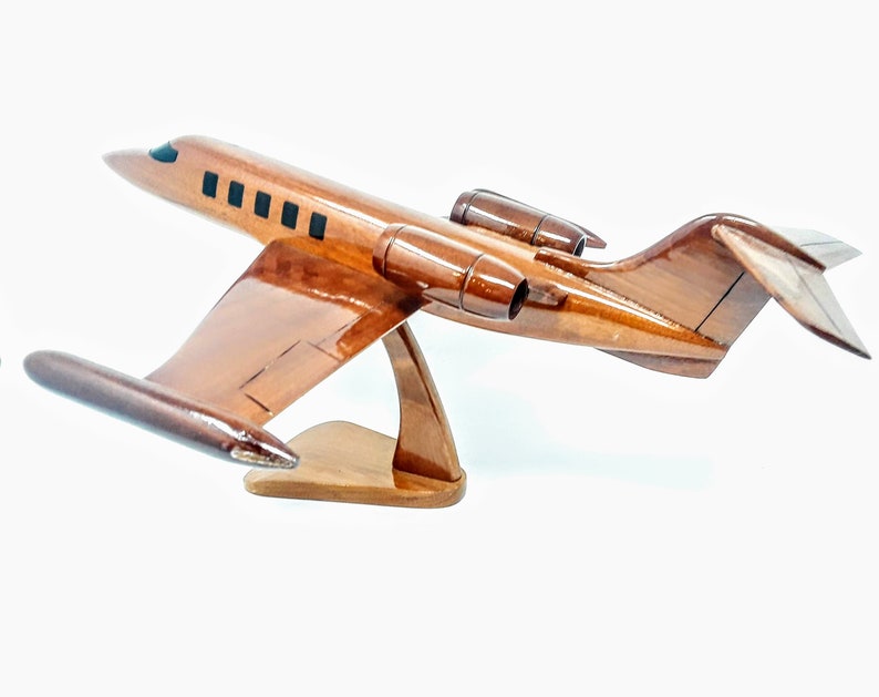 Lear Jet Wooden Model made of Mahogany Wood - Etsy