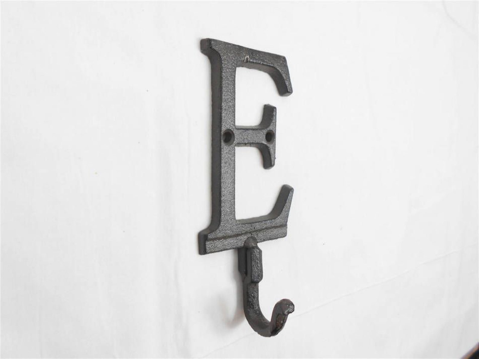 Cast Iron Letter E Alphabet Wall Hook 6 - Etsy