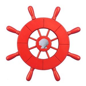 Ship Wheel With Seashell 9 - Etsy