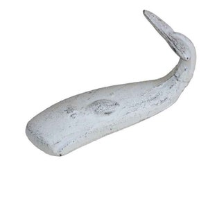 Whitewashed Cast Iron Whale Hook 6 - Etsy
