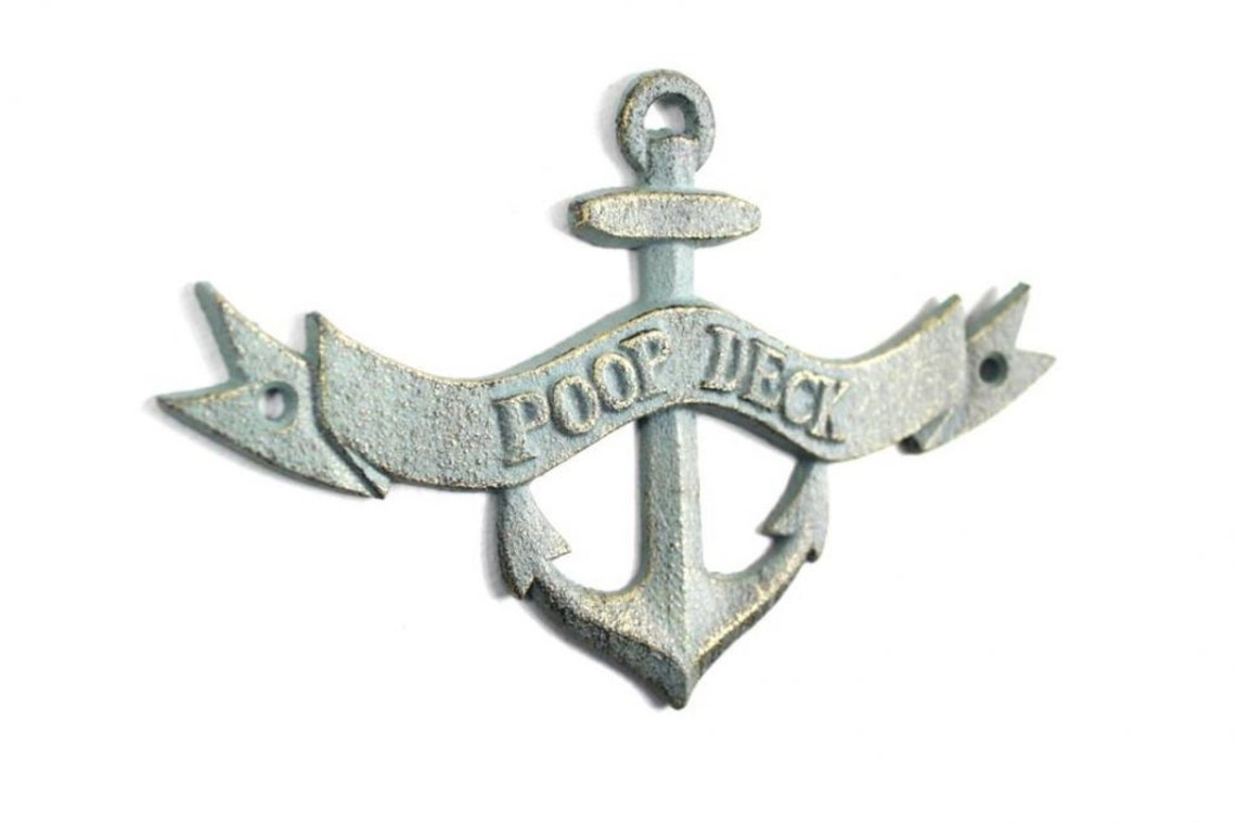 Bronze Cast Iron Poop Deck Anchor Sign 8 - Etsy