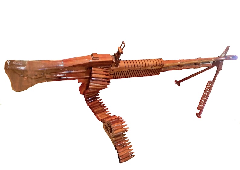 M-60 Machine Gun Wooden Model-Made of Mahogany Wood | Etsy