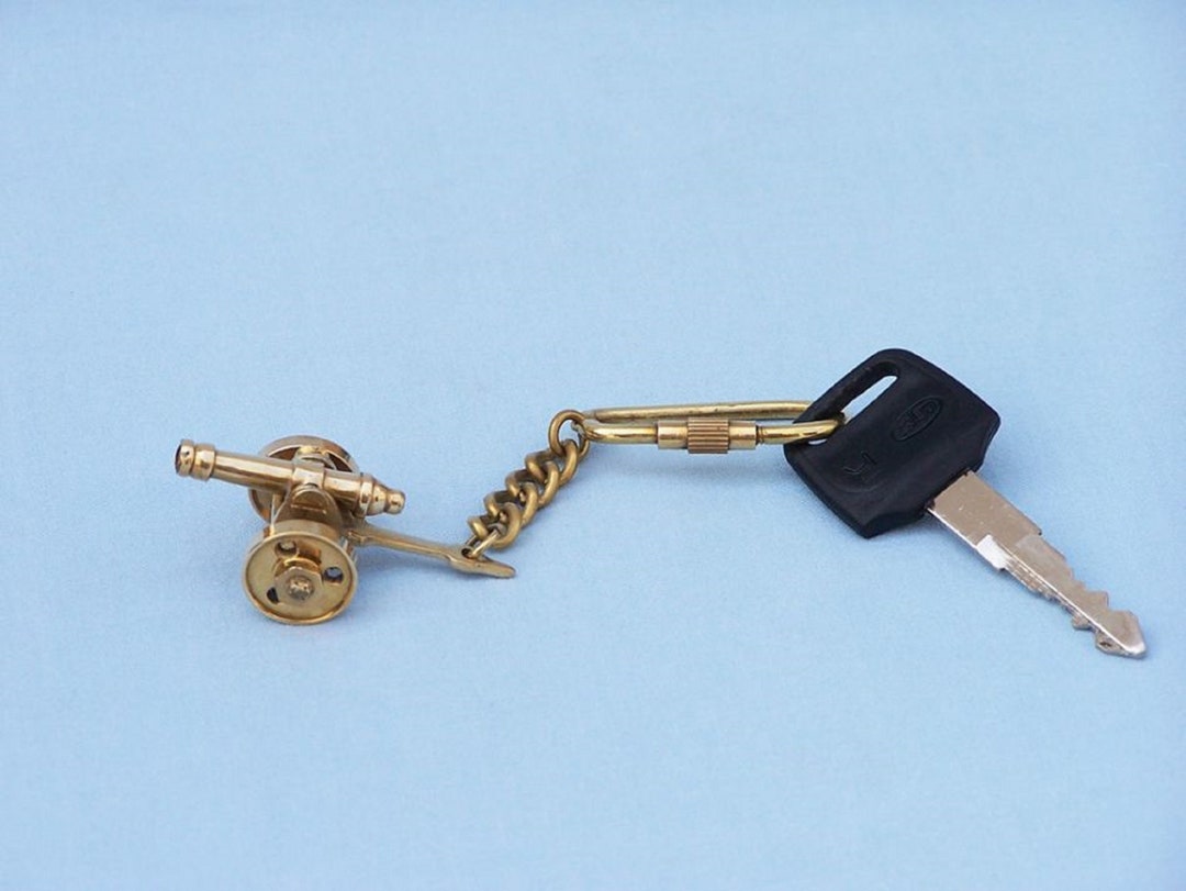 Solid Brass Cannon Key Chain 5 - Etsy